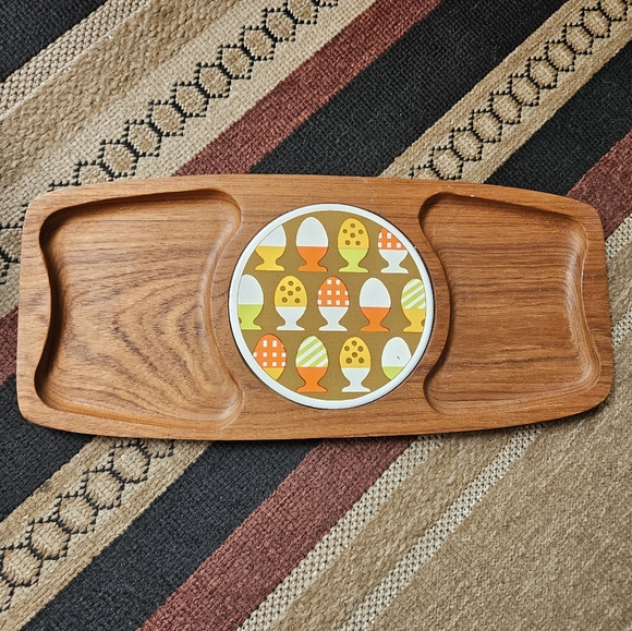 Dining | Mcm Teak Wood Appetizer Cheese Tray | Poshmark